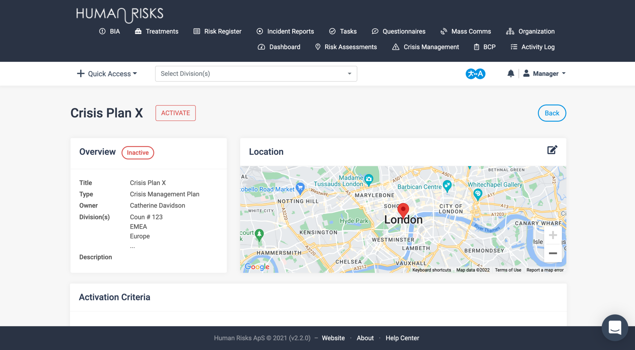 Business Continuity - Human Risks